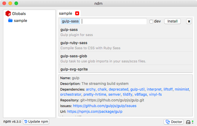 npmをGUIで管理するアプリケーション「ndm – npm desktop manager」 – Webrandum