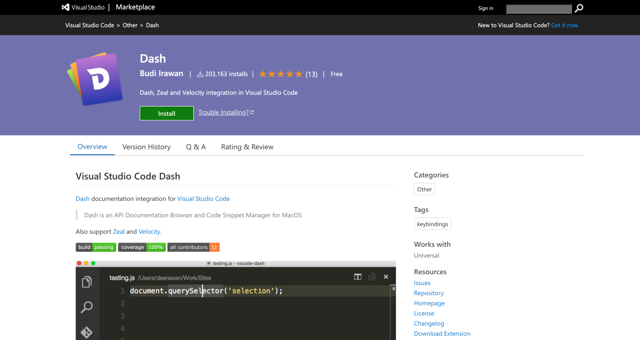 Visual Studio Codeとスニペット・ドキュメント検索アプリの「Dash」連携を行うプラグイン – Webrandum