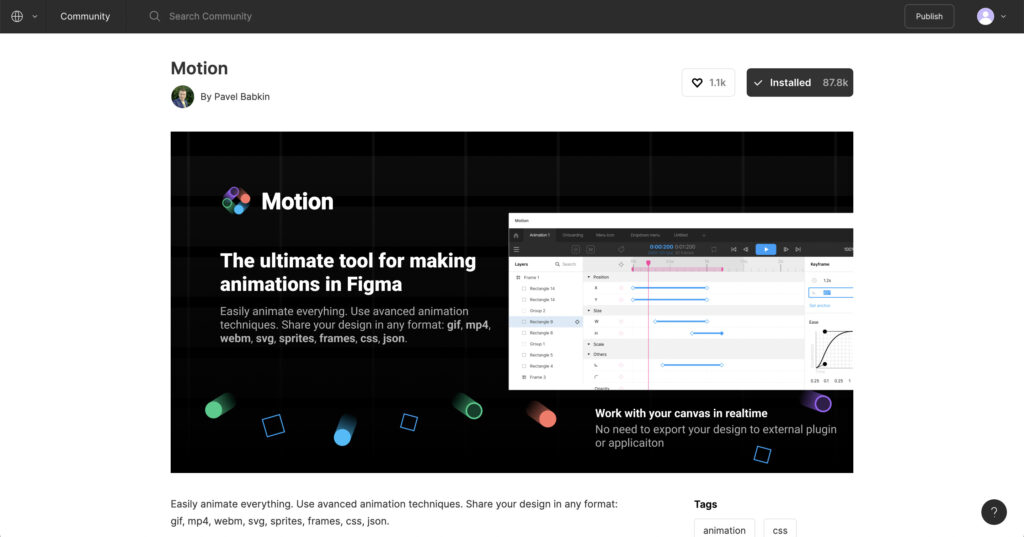 Figmaで細かいアニメーションを作成できるプラグイン「Motion」 – Webrandum