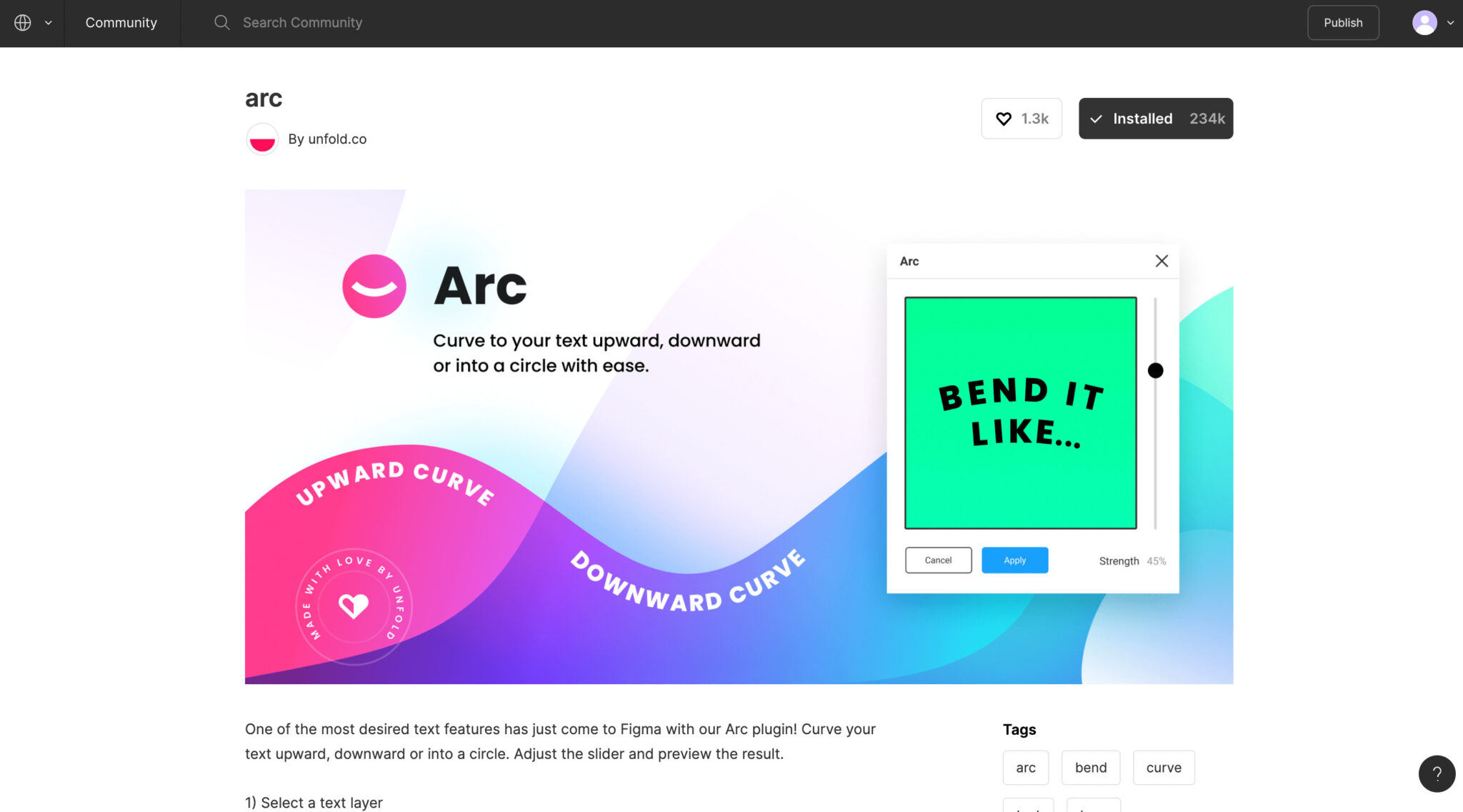 Figmaでテキストをカーブに合わせて変形させるプラグイン「arc」 – Webrandum