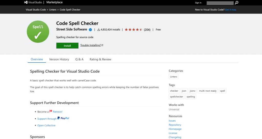 Visual Studio Codeで英単語のスペルチェックをしてくれる拡張機能「Code Spell Checker」 – Webrandum