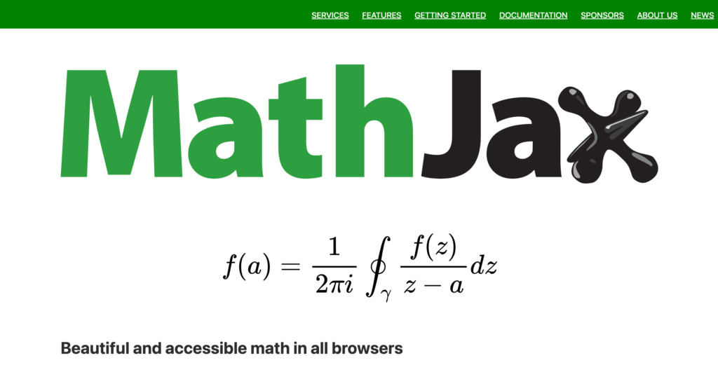ウェブ上でLaTeXで数式をキレイにプレビューするJavaScriptライブラリ「MathJax」 – Webrandum
